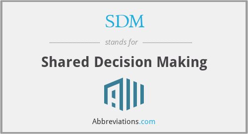 What does SDM stand for?