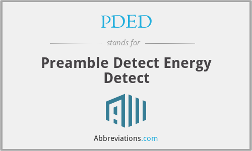 What does PDED stand for?