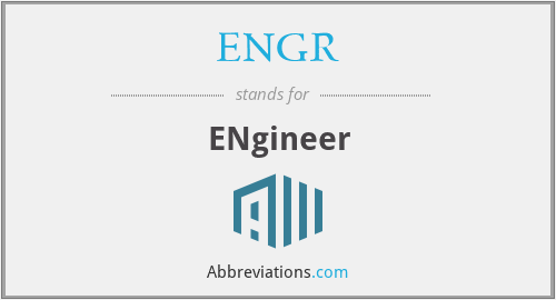 What does ENGR stand for?