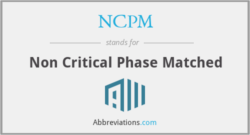 What does NCPM stand for?