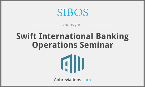 What does SIBOS stand for?