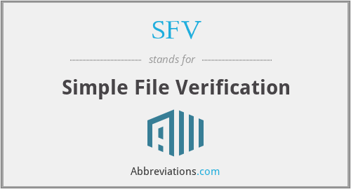 SFV - Simple File Verification