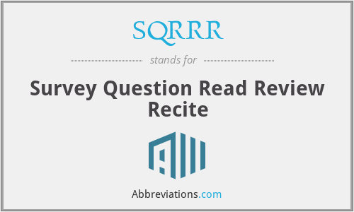 What does SQRRR stand for?