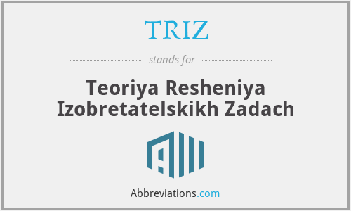 What does TRIZ stand for?