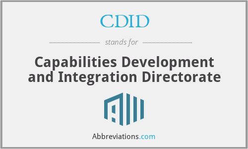 What does CDID stand for?