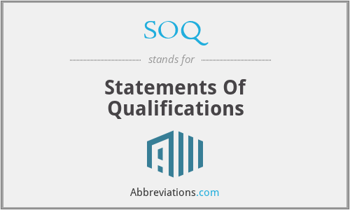 What does SOQ stand for?