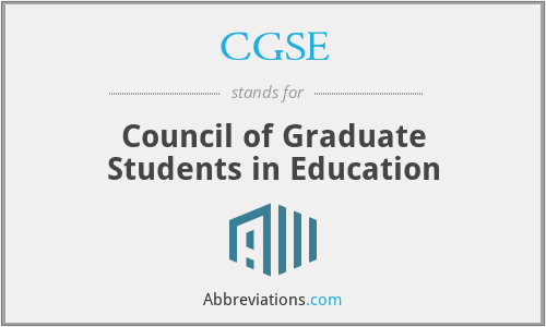 What does CGSE stand for?