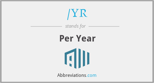 What is the abbreviation for per year?
