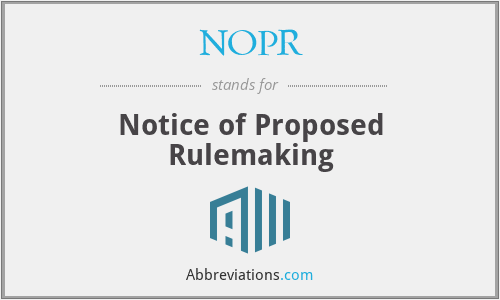 What does NOPR stand for?