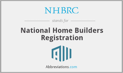 What does NHBRC stand for?