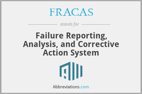 FRACAS - Failure Reporting, Analysis, and Corrective Action System