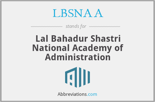 What does LBSNAA stand for?