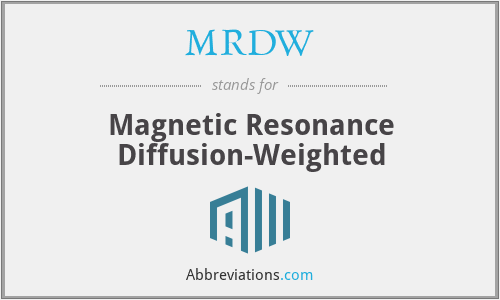 What does MRDW stand for?