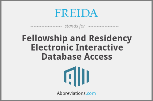FREIDA - Fellowship and Residency Electronic Interactive Database Access
