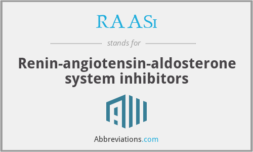 RAASi - Renin-angiotensin-aldosterone system inhibitors