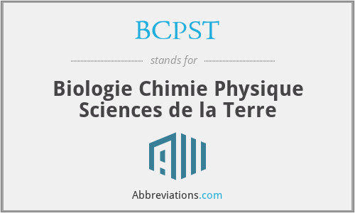 What does BCPST stand for?