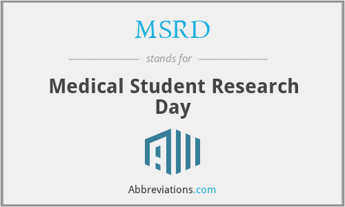 What does MSRD stand for?