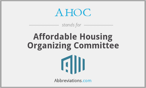 What does AHOC stand for?