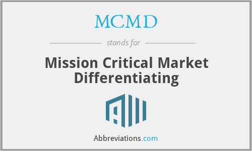 What does MCMD stand for?