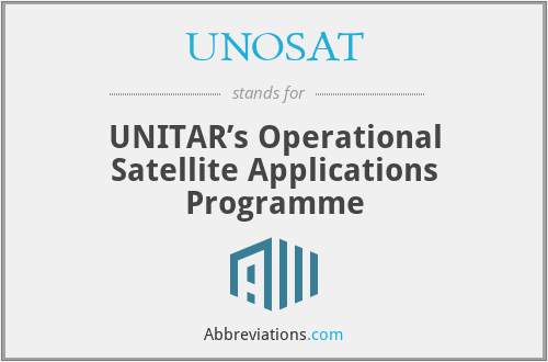 What does UNOSAT stand for?
