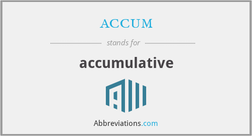 What is the abbreviation for accumulative?