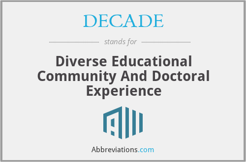 What does DECADE stand for?