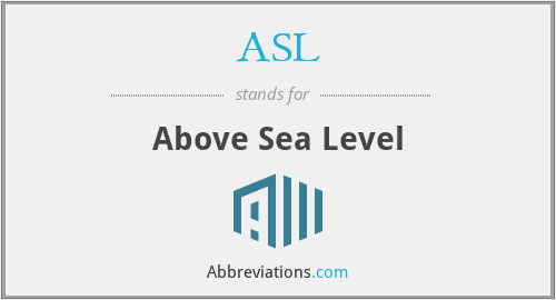What is the abbreviation for above sea level?