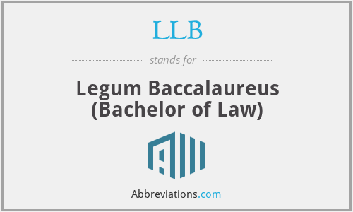 What does LLB stand for?