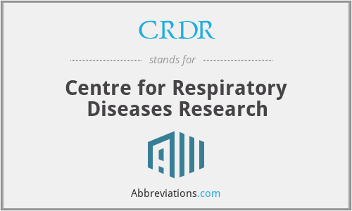 What does CRDR stand for?