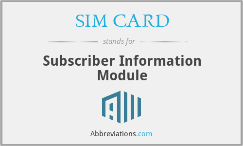 What does SIM CARD stand for?