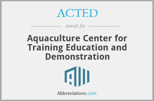What does ACTED stand for?