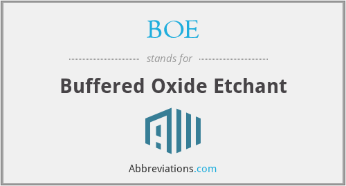 BOE - Buffered Oxide Etchant
