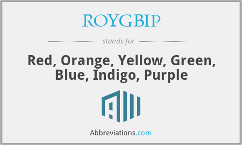 What does ROYGBIP stand for?