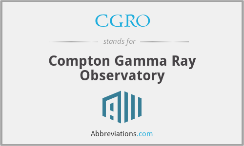 What does CGRO stand for?