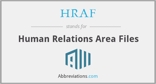 What does HRAF stand for?