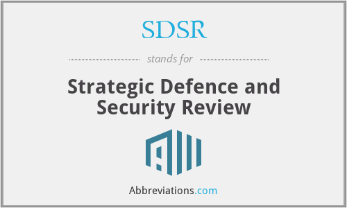 What does SDSR stand for?