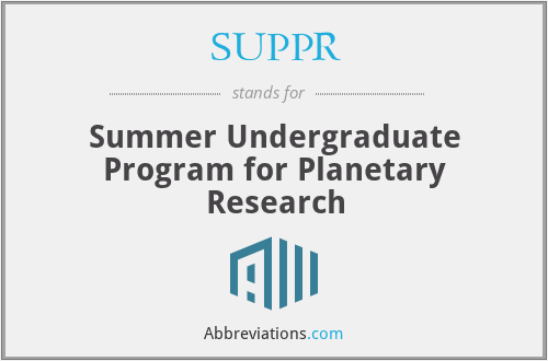 What does SUPPR stand for?