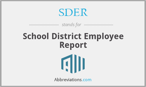 What does SDER stand for?