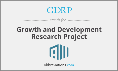 GDRP - Growth and Development Research Project