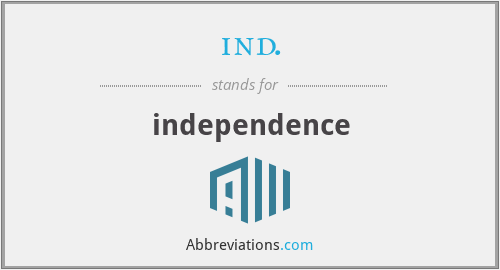 What is the abbreviation for independence?