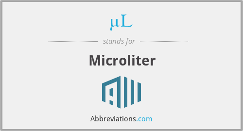 What is the abbreviation for microliter?