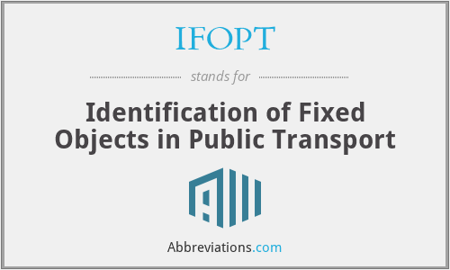 IFOPT - Identification of Fixed Objects in Public Transport