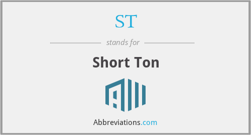 What is the abbreviation for short ton?
