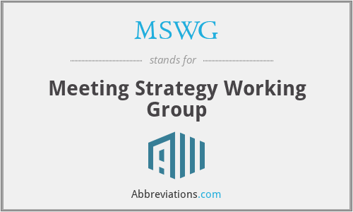 What does MSWG stand for?