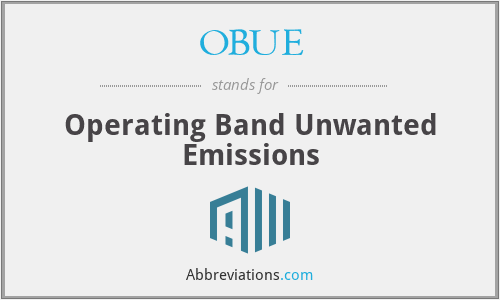 What does OBUE stand for?