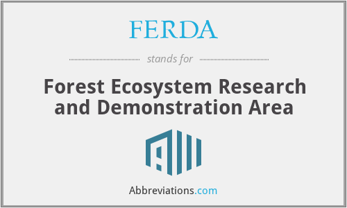 FERDA - Forest Ecosystem Research and Demonstration Area