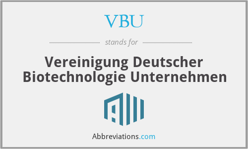 What does VBU stand for?