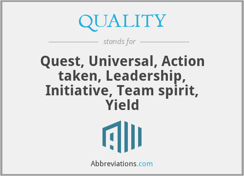 What does QUALITY stand for?