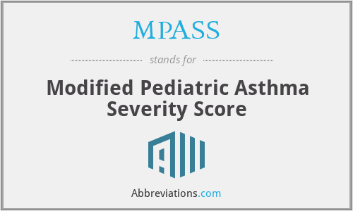 MPASS - Modified Pediatric Asthma Severity Score