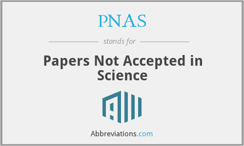 What does PNAS stand for?